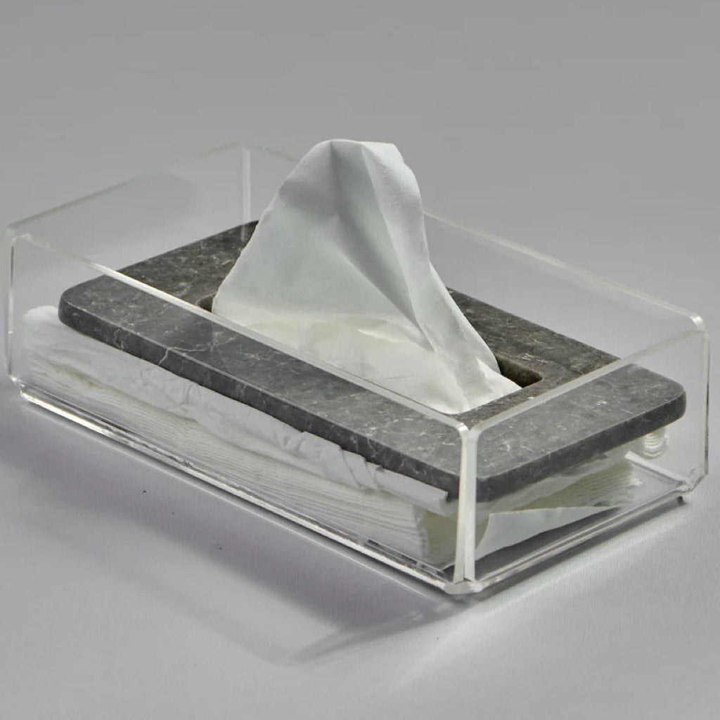 The Grey Marble Top Tissue Box – MAWD