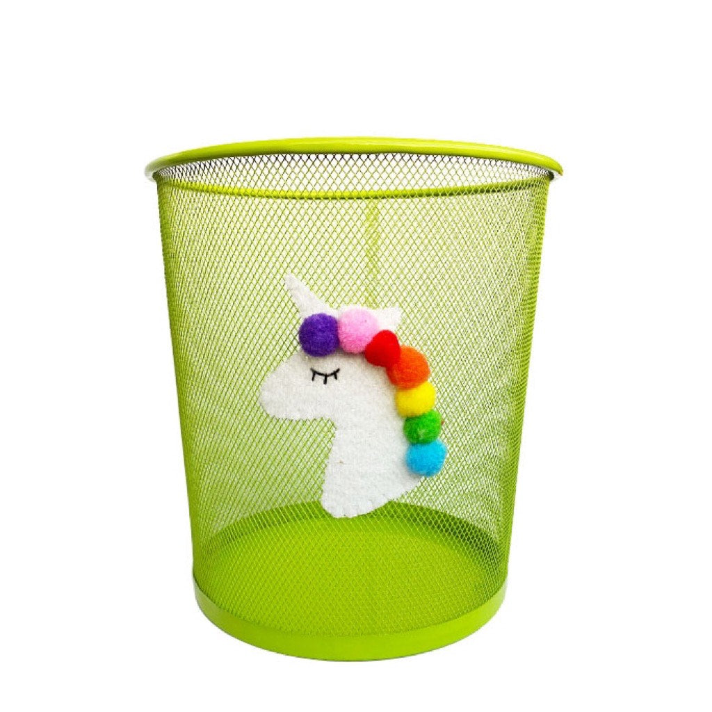 The Unicorn Waste Basket In Lime – MAWD